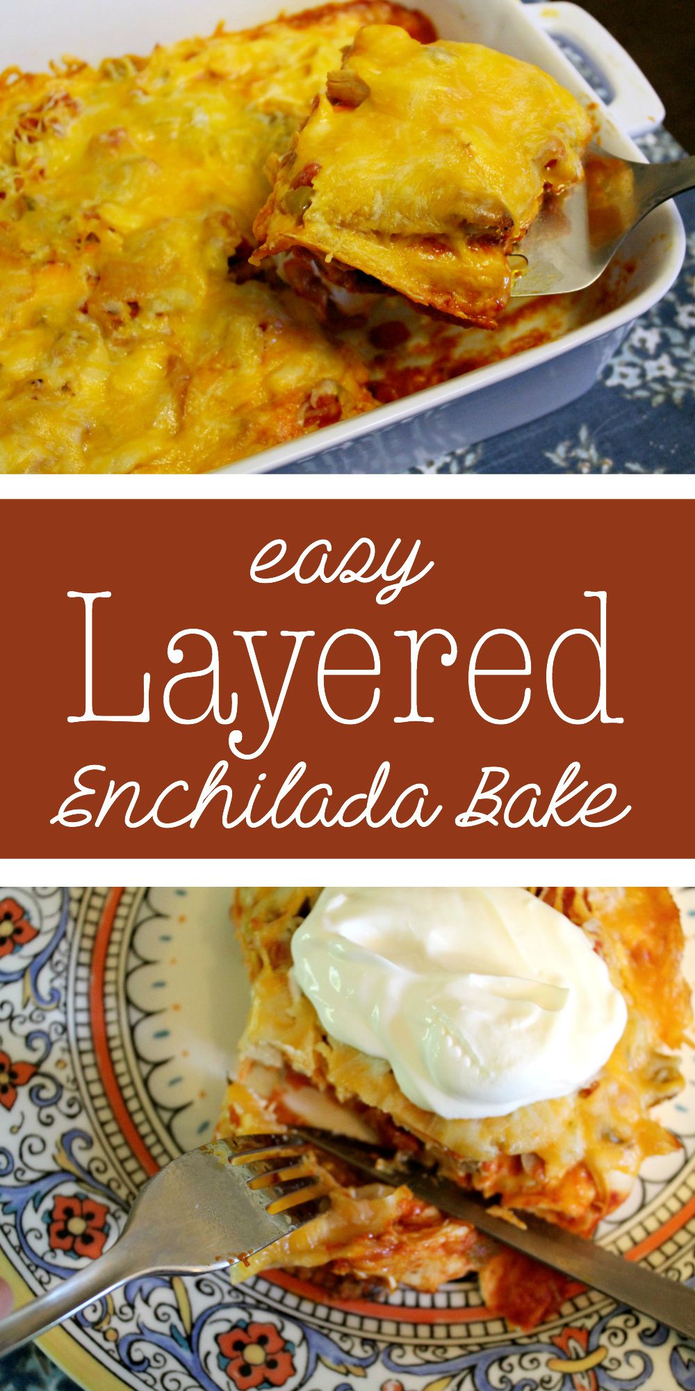 Easy Layered Enchilada Bake + Giveaway - Kendall Rayburn