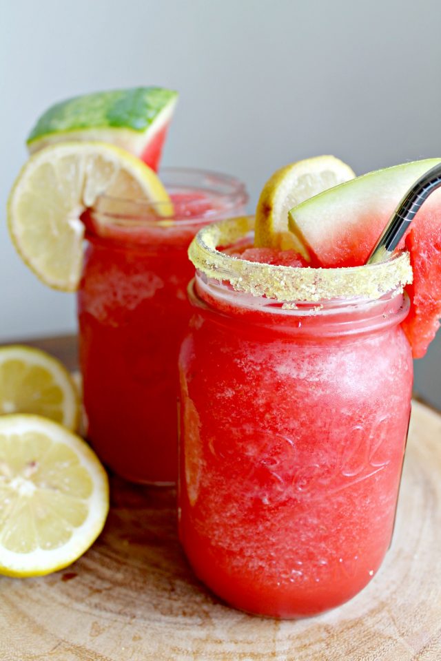Watermelon Lemon Cocktail Slush - Perfect for Summer!